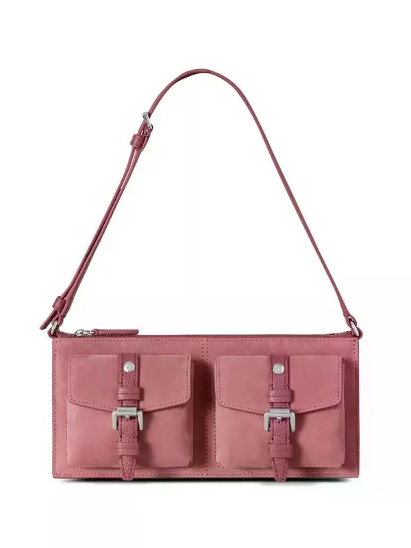 Mulberry Roxanne Buckled Suede Shoulder Bag - Pink