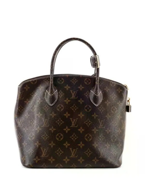LOUIS VUITTON Lockit Handbag Monogram Fetish Canvas Satchel - Brown