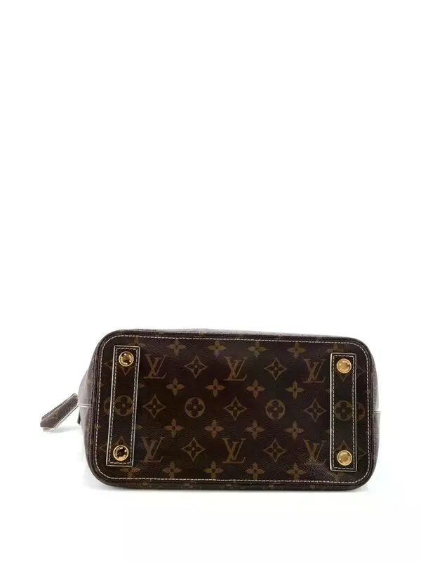 LOUIS VUITTON Lockit Handbag Monogram Fetish Canvas Satchel - Brown