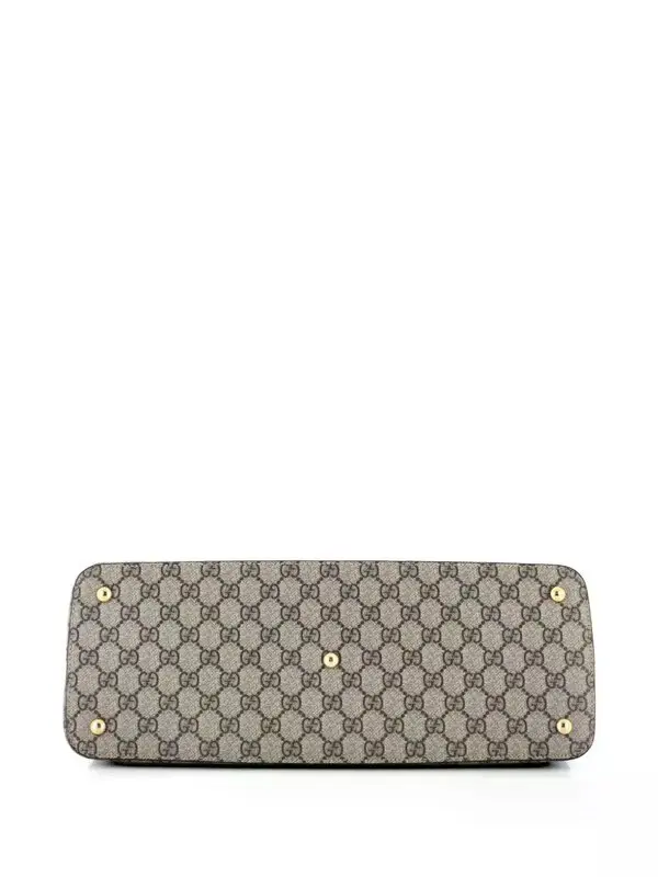 Gucci Linea A Convertible Gg Coated Canvas And Leather Medium Tote Bag