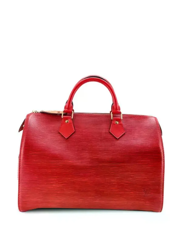 LOUIS VUITTON Speedy Handbag Epi Leather 30 - Red