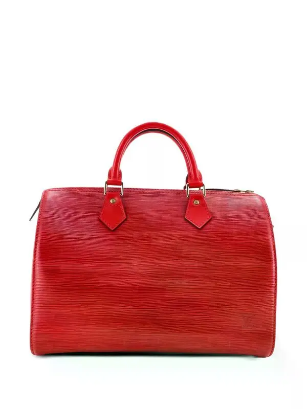 LOUIS VUITTON Speedy Handbag Epi Leather 30 - Red