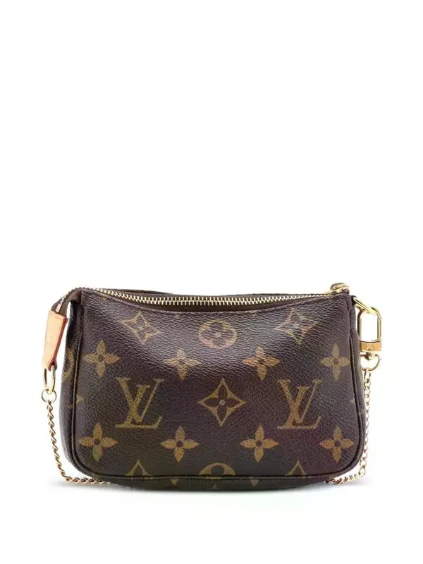 LOUIS VUITTON Pochette Accessoires Monogram Canvas Mini Clutch - Brown