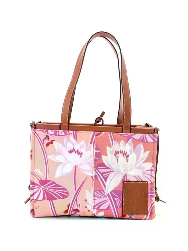 Loewe Paula's Ibiza Printed Canvas Small Tote Bag - Pink