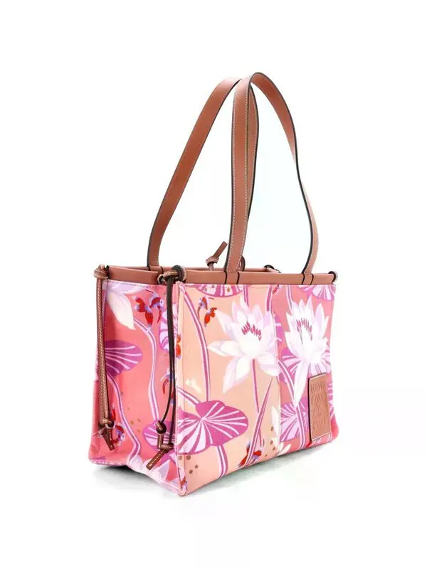 Loewe Paula's Ibiza Printed Canvas Small Tote Bag - Pink