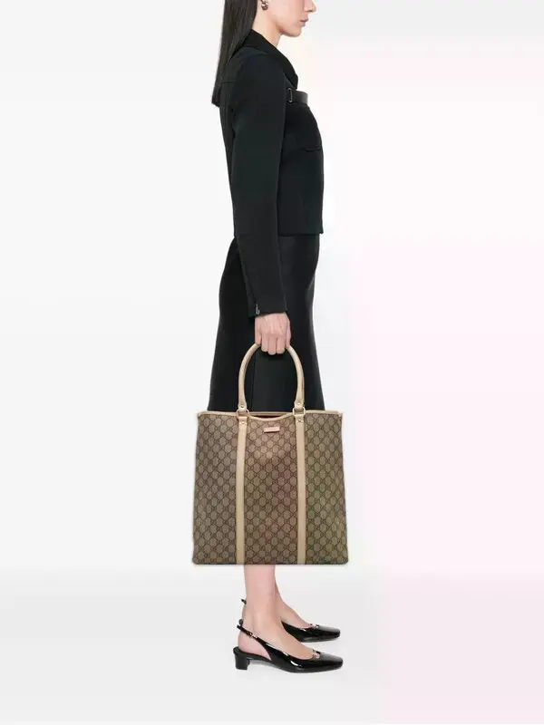 Gucci Gg Supreme Joy Vertical Tote Bag - Brown