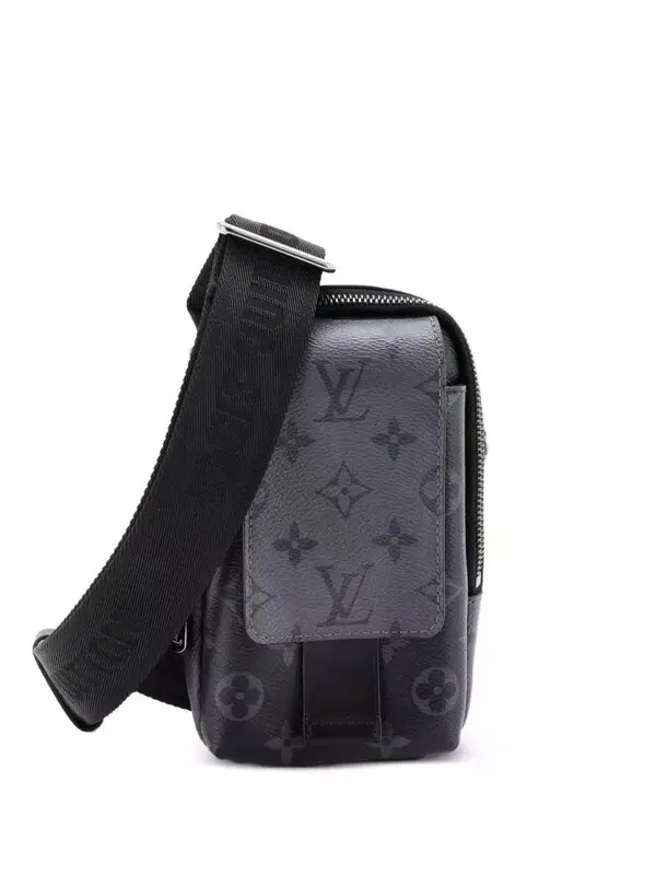 LOUIS VUITTON Double Phone Pouch Nm Reverse Monogram Eclipse Canvas - Black