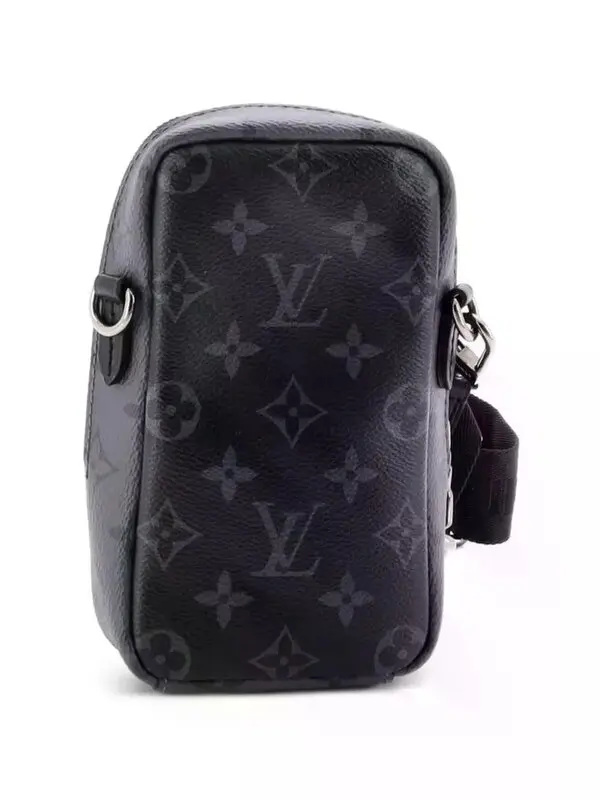 LOUIS VUITTON Double Phone Pouch Nm Reverse Monogram Eclipse Canvas