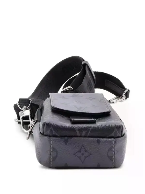 LOUIS VUITTON Double Phone Pouch Nm Reverse Monogram Eclipse Canvas