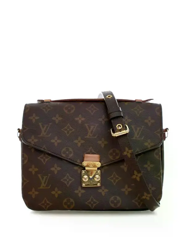 LOUIS VUITTON 2019 Monogram Pochette Metis Satchel - Brown