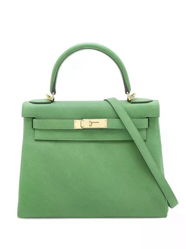 Hermès 2023 Togo Kelly Ii Retourne 28 Satchel - Green