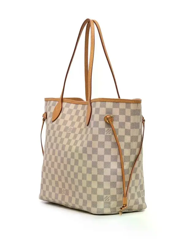 LOUIS VUITTON 2012 Damier Azur Neverfull Mm Tote Bag - White
