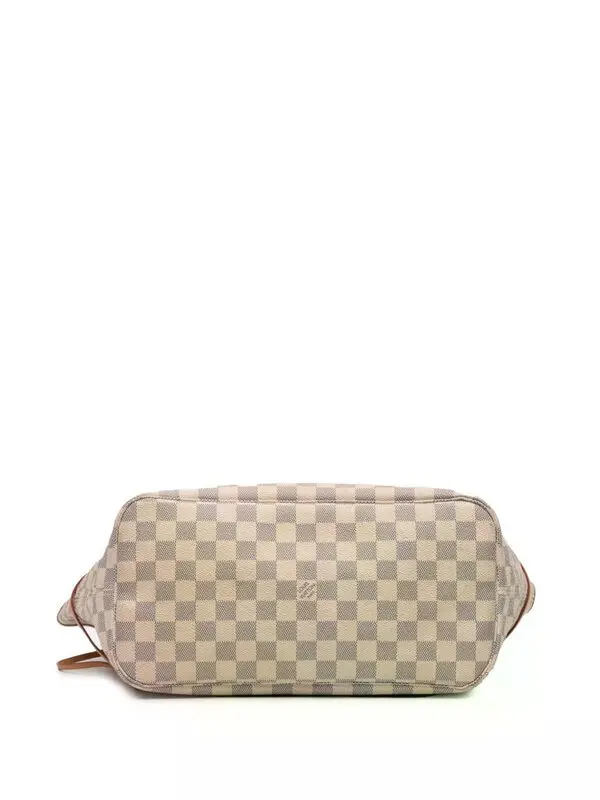 LOUIS VUITTON 2012 Damier Azur Neverfull Mm Tote Bag - White
