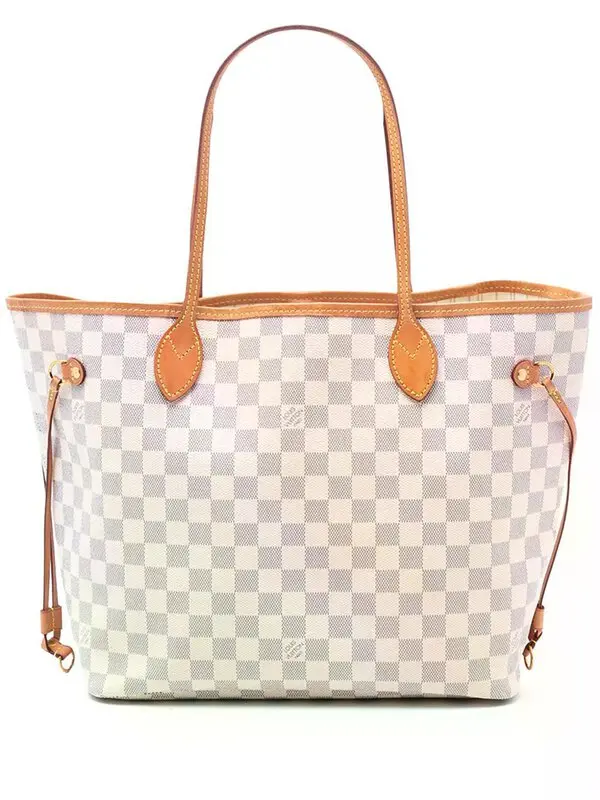 LOUIS VUITTON Damier Azur Neverfull Mm Tote Ar2189 - White