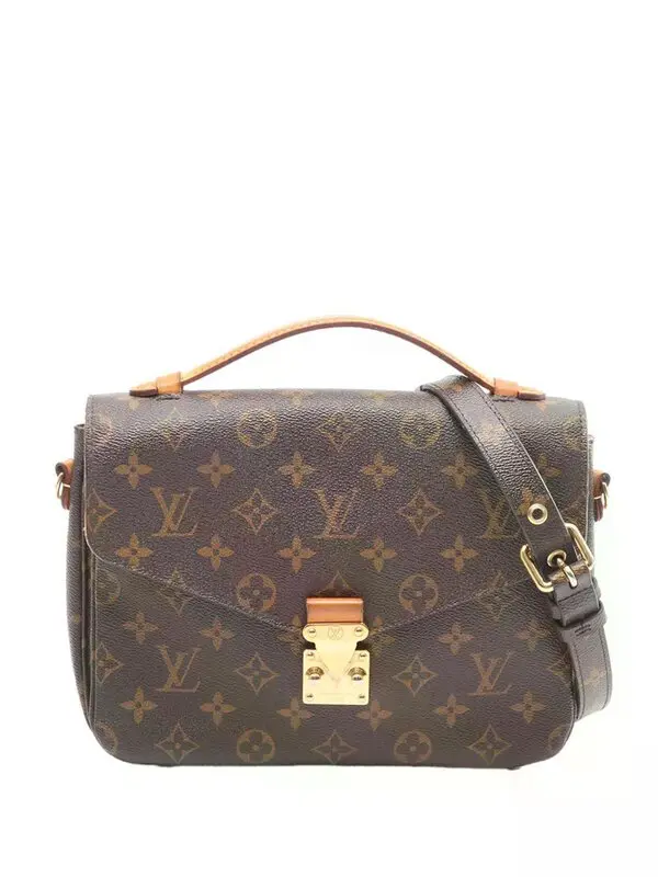 LOUIS VUITTON 2016 Monogram Pochette Metis Satchel - Brown
