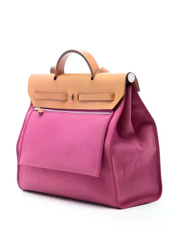 Hermès 2009-2014 Toile Herbag Zip 31 Satchel - Brown