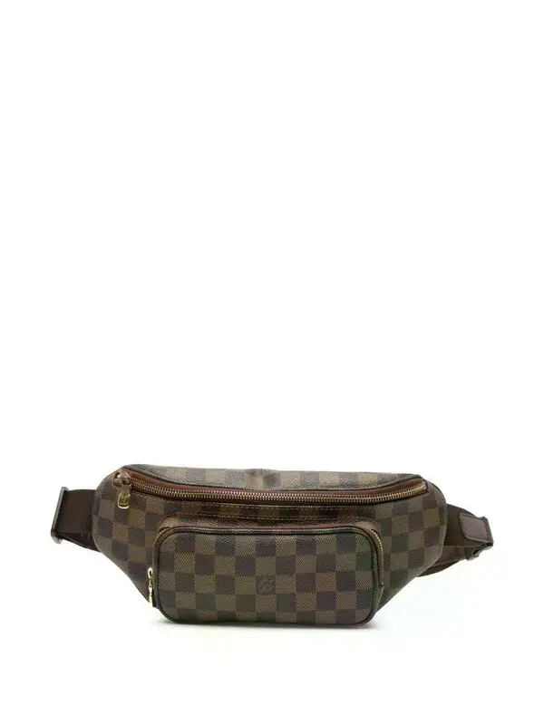LOUIS VUITTON 2006 Damier Ebene Melville Bum Bag Belt Bag - Brown