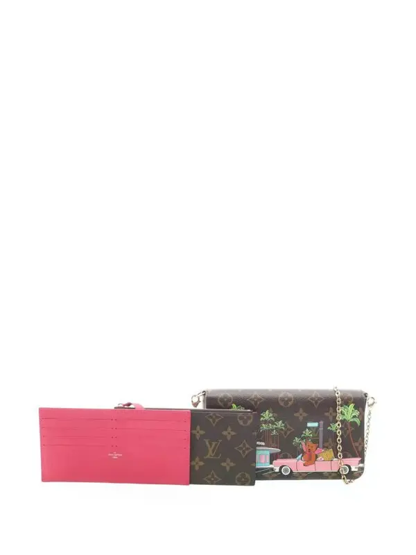 LOUIS VUITTON 2021-2026 Monogram Christmas Animation Vivienne Holywood Pochette Felicie - Brown