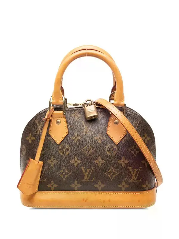 LOUIS VUITTON 2015 Monogram Alma Bb Satchel - Brown