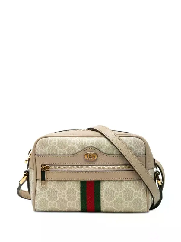 Gucci Mini Gg Supreme Ophidia Crossbody Bag - Brown