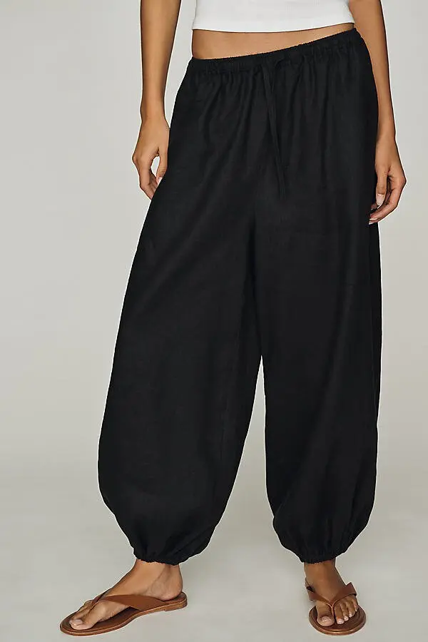 SELF CONTRAST Linen Balloon Pants