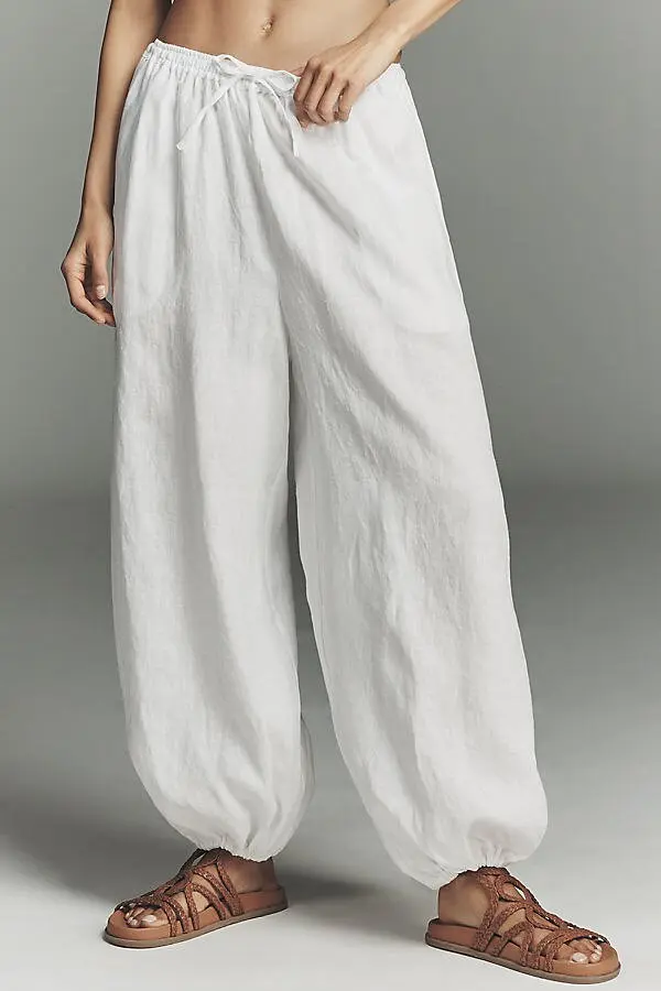 SELF CONTRAST Linen Balloon Pants