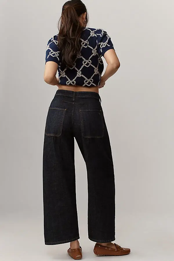 PILCRO Kayden High-rise Carpenter Barrel Jeans - Dark Denim