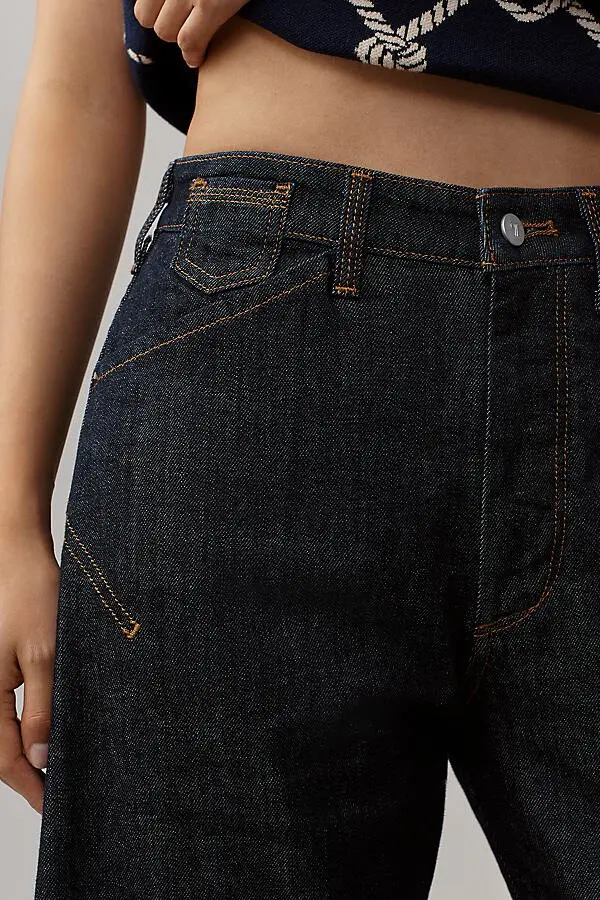 PILCRO Kayden High-rise Carpenter Barrel Jeans - Dark Denim