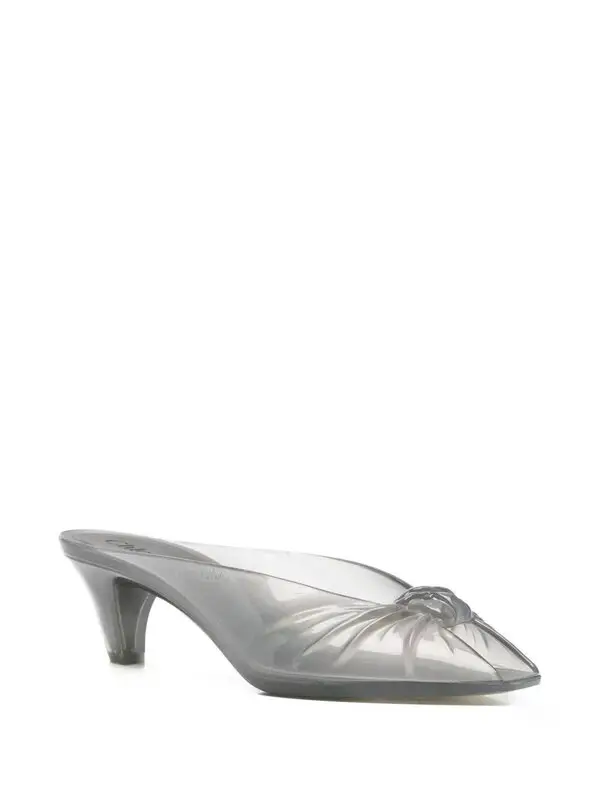 Chloé Jelly Knot-detail Heeled Sandals - White