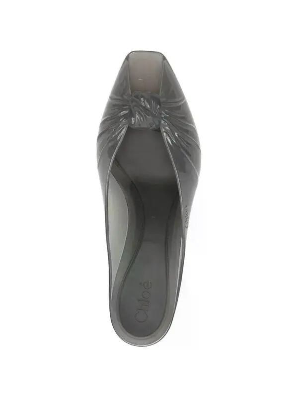 Chloé Jelly Knot-detail Heeled Sandals - White
