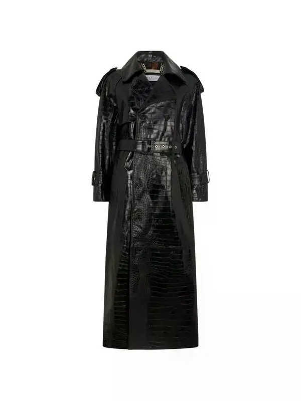Philipp Plein Crocodile-print Trench Coat