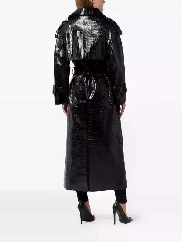 Philipp Plein Crocodile-print Trench Coat