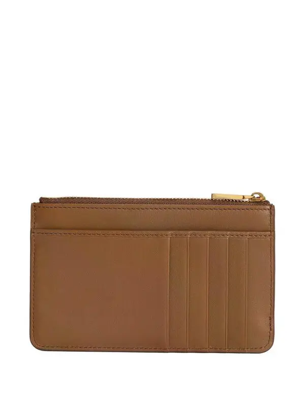 Dolce & Gabbana Calfskin Card Holder With Dg Logo - Brown