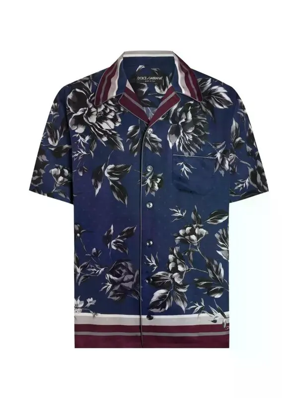 Dolce & Gabbana Peony-print Hawaii Twill Shirt