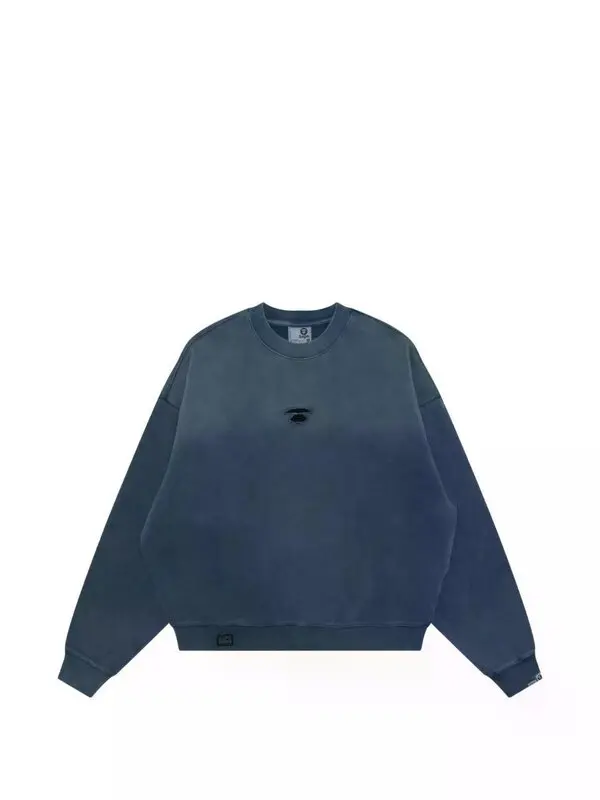 AAPE BY *A BATHING APE Logo-applique Crew-neck Sweatshirt - Blue