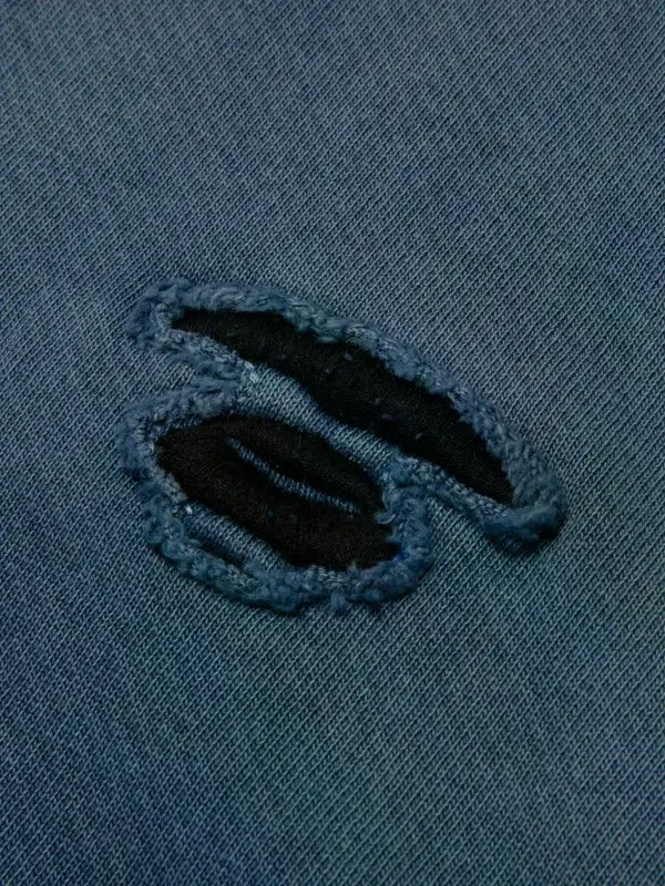 AAPE BY *A BATHING APE Logo-applique Crew-neck Sweatshirt - Blue