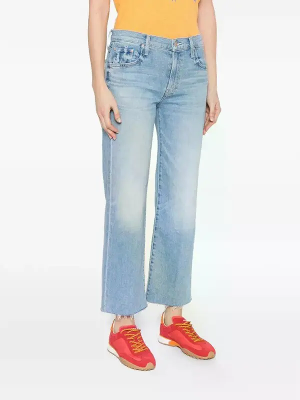 MOTHER Rambler Mid-rise Raw-cut Jeans - Blue