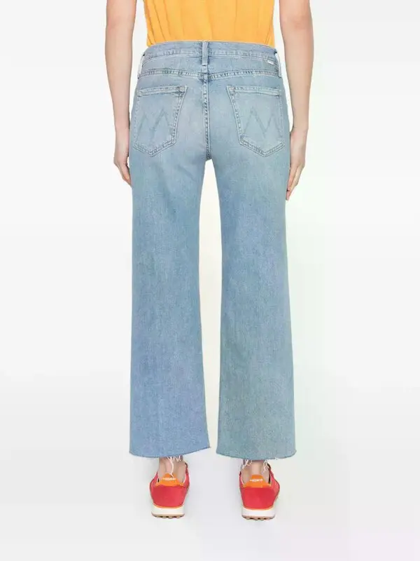 MOTHER Rambler Mid-rise Raw-cut Jeans - Blue