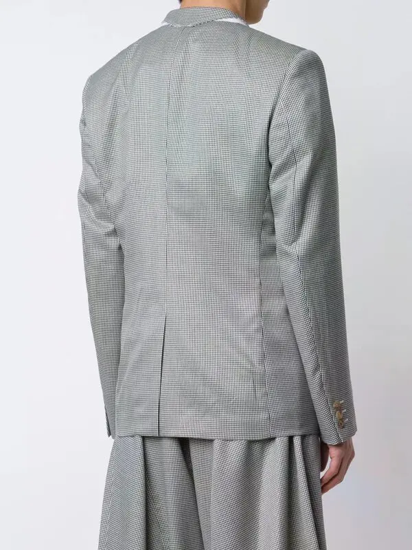 Comme Des Garçons Houndstooth Raw Edge Blazer