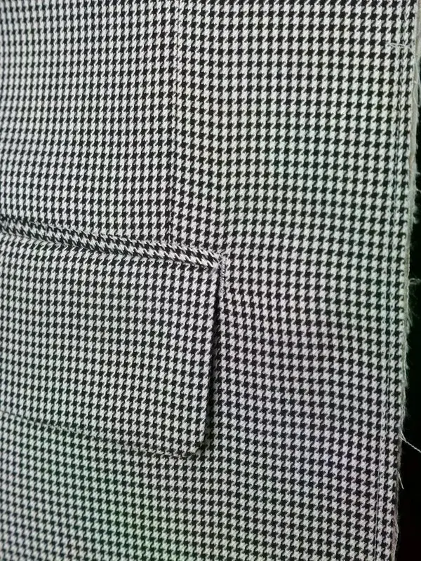 Comme Des Garçons Houndstooth Raw Edge Blazer