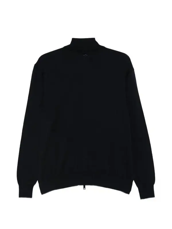 Paul & Shark Zip-up Virgin Wool Cardigan
