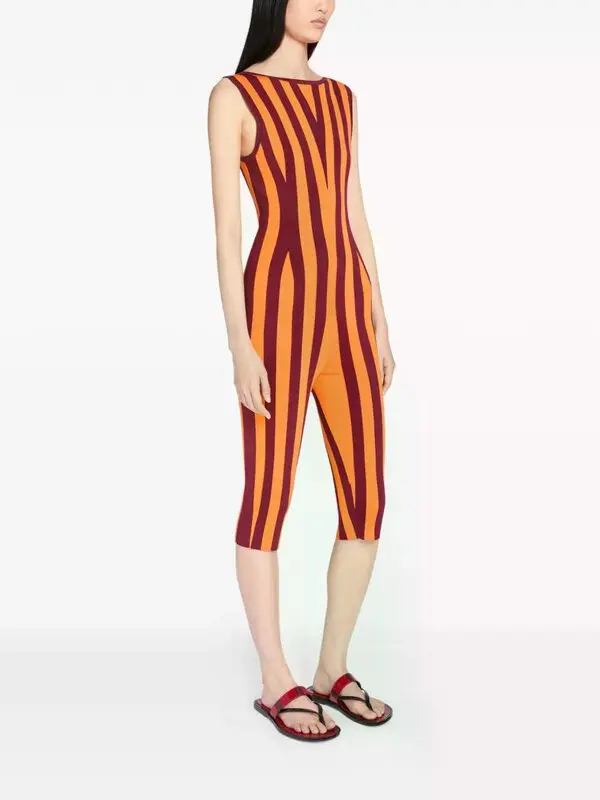 Dries Van Noten Striped Knitted Jumpsuit