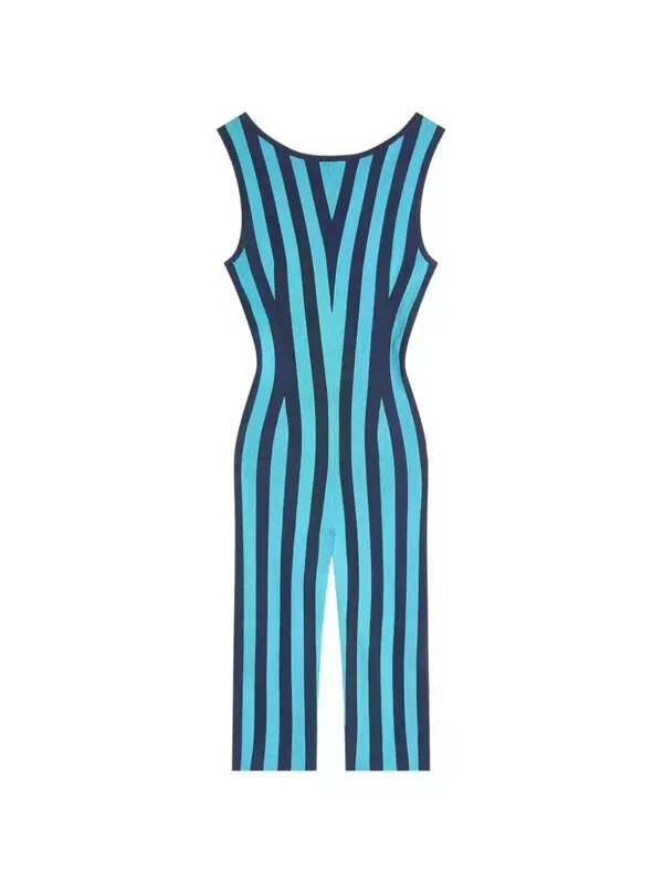 Dries Van Noten Striped Jumpsuit - Blue