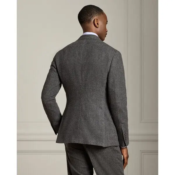Ralph Lauren Kent Hand-tailored Camel-hair Jacket - Medium Grey Multi