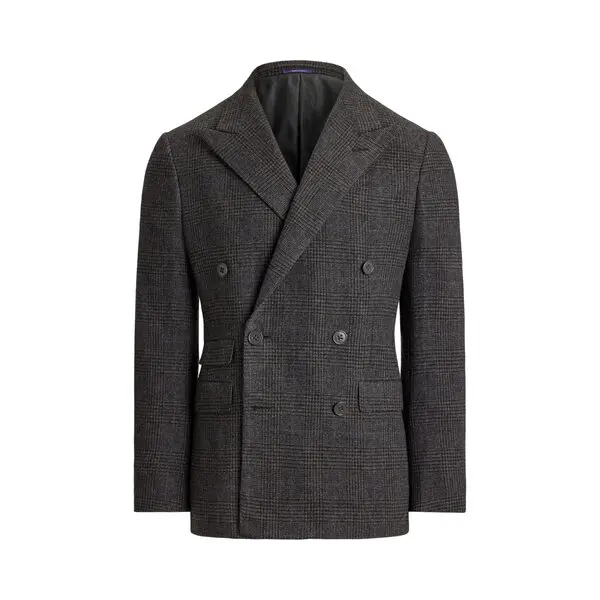 Ralph Lauren Kent Hand-tailored Camel-hair Jacket - Medium Grey Multi