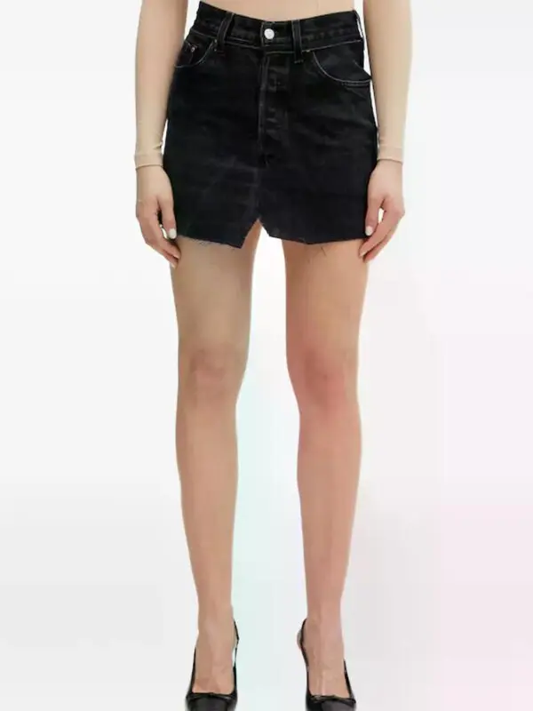 Vetements Asymmetric-hem Denim Mini Skirt
