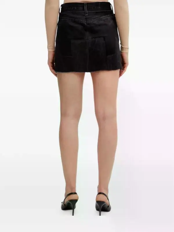 Vetements Asymmetric-hem Denim Mini Skirt