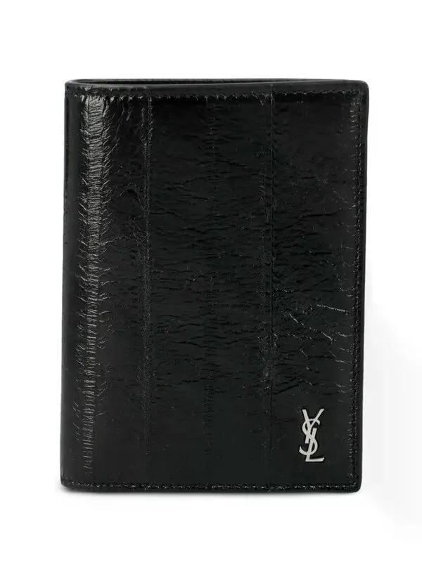 Saint Laurent Logo-plaque Leather Wallet - Black