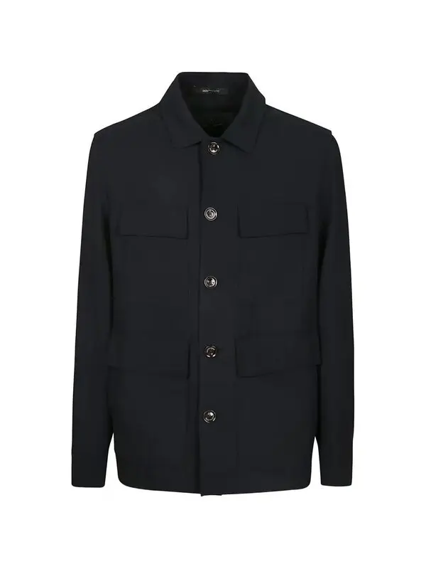MONTECORE Pocket Shirt Jacket - Blue