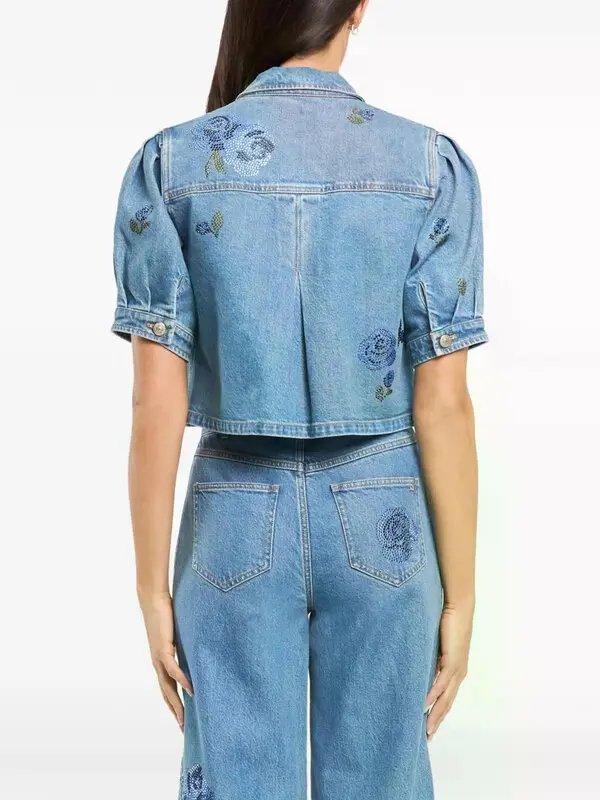 Cinq À Sept Halsie Puff-sleeved Denim Shirt